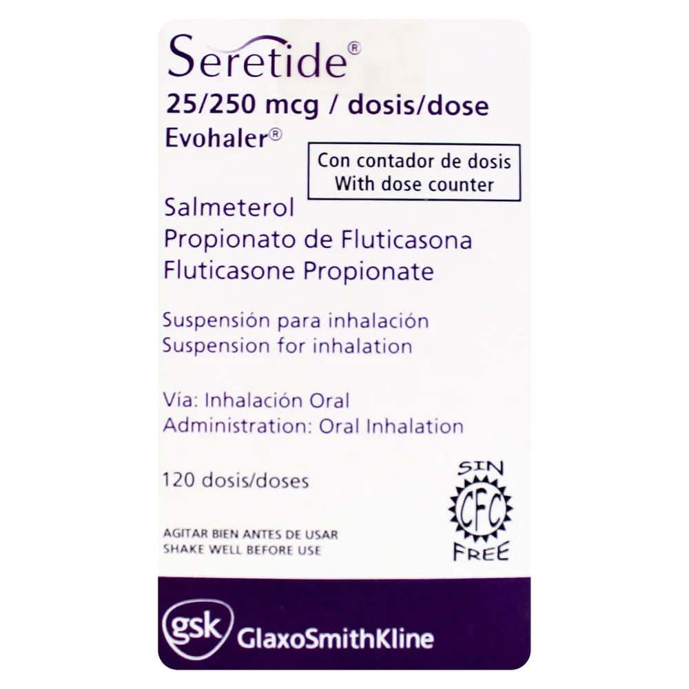 Comprar Inhalador Oral Glaxosmithkline Seretide -120 dosis | Walmart ...