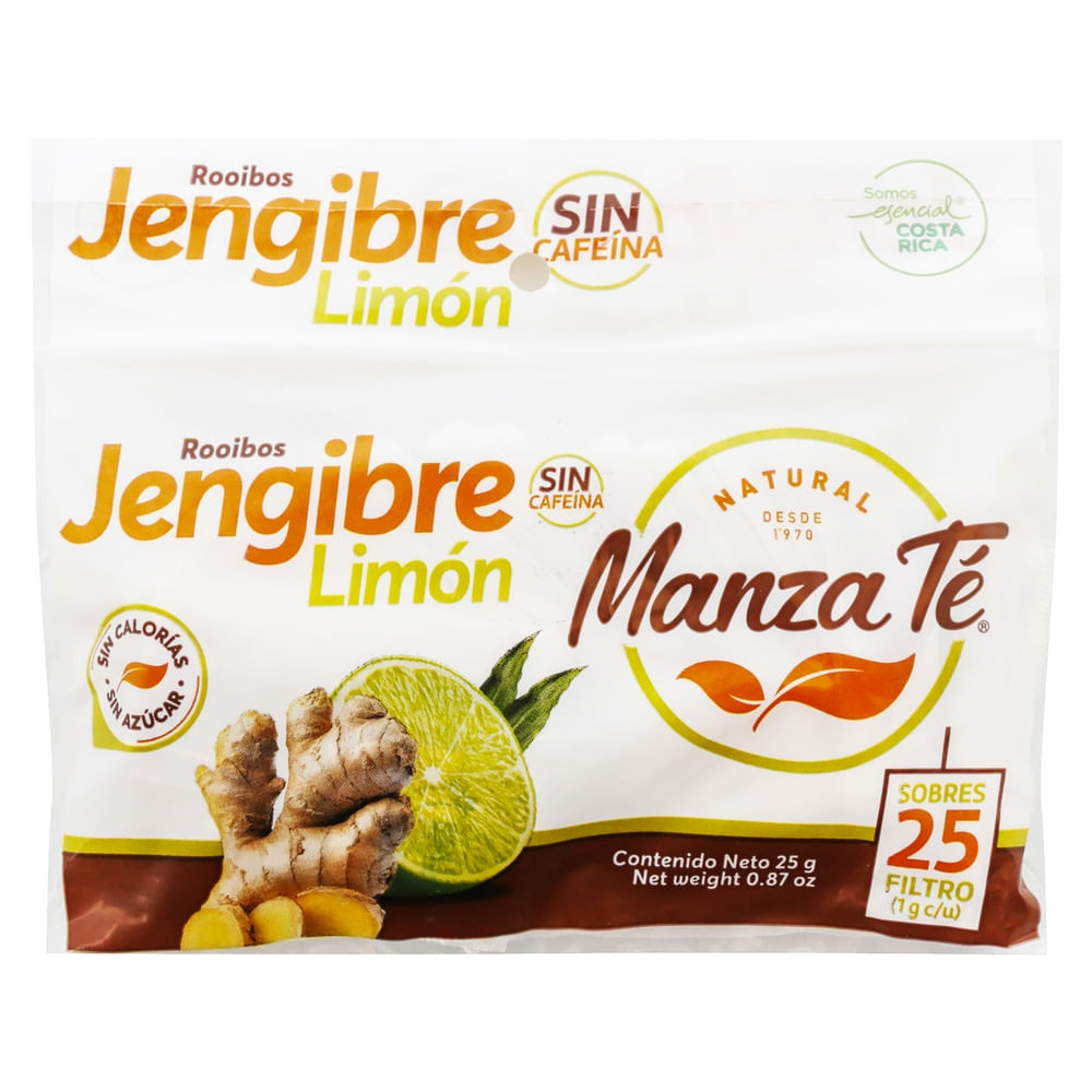 Comprar Té Manza Té sabor jengibre limón 25 Uds - 25 g | Walmart Costa ...