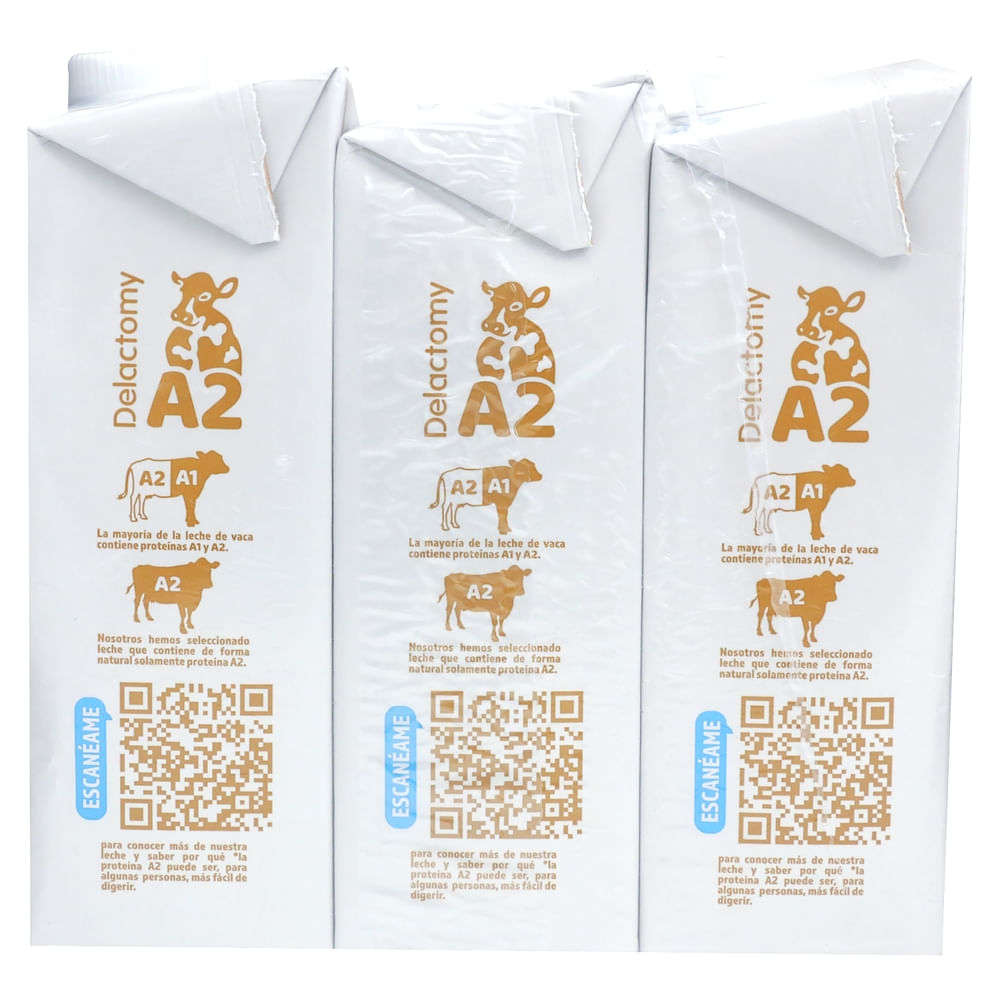 Leche Dos Pinos A2 UHT 3 pack -2838 ml - Masxmenos | Costa Rica