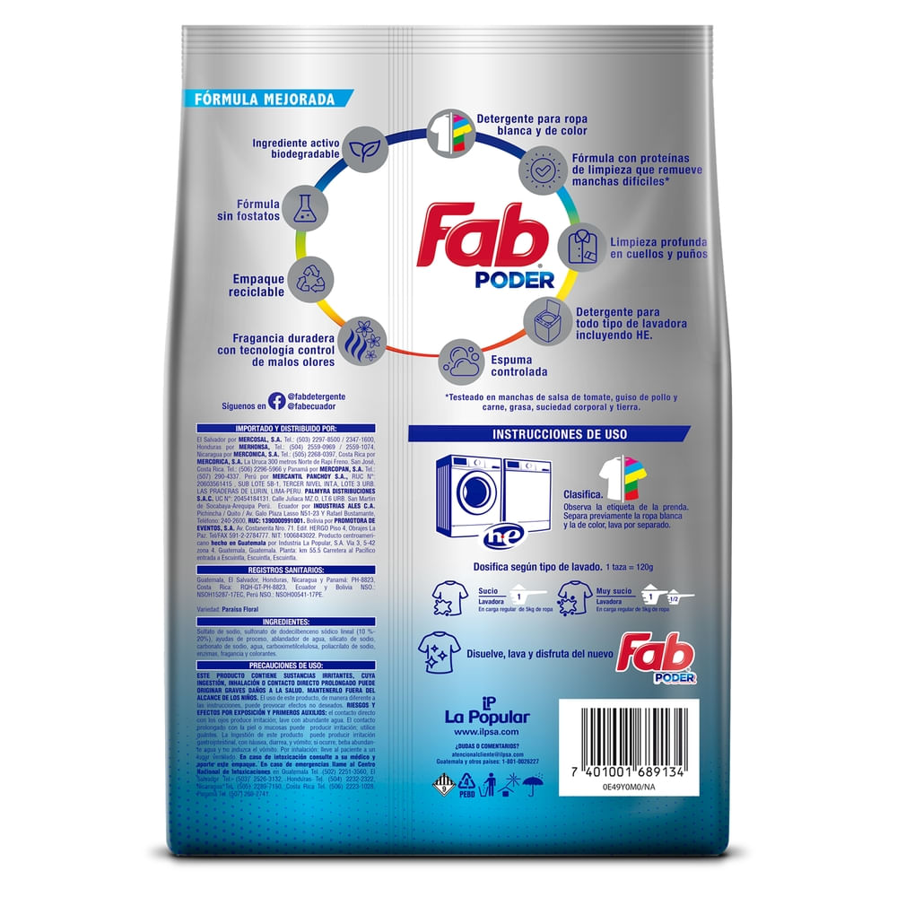 Comprar Detergente FAB advance -4000 g | Walmart Costa Rica - Walmart ...