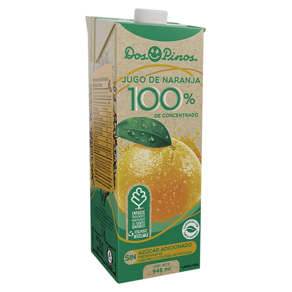 Comprar Jugo Dos Pinos 100% Naranja Tetra -946 ml | Walmart Costa Rica ...