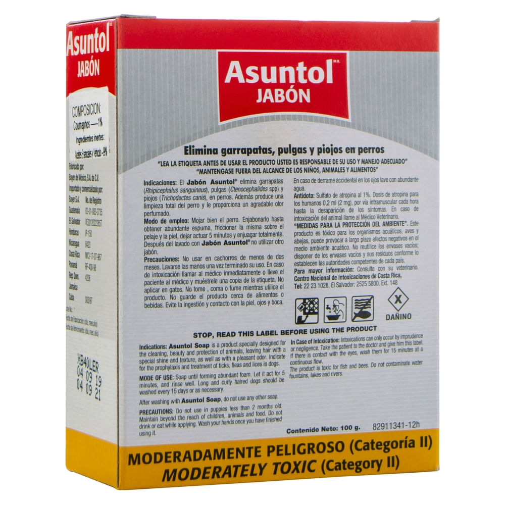 Comprar Jabón Asuntol Para Perro Anti Pulgas - 100 g | Walmart Costa ...