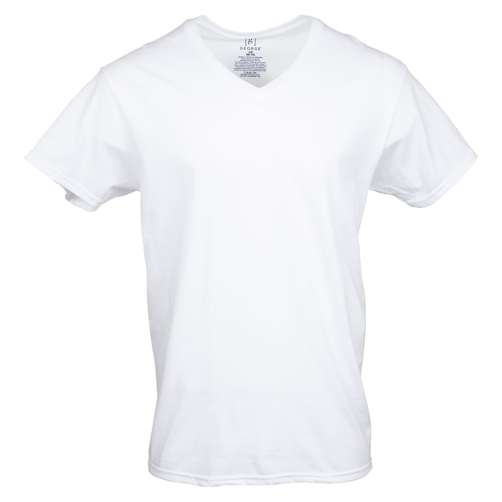 Comprar 6 Pack Camiseta George clásica 100% algodón Cuello talla S ...