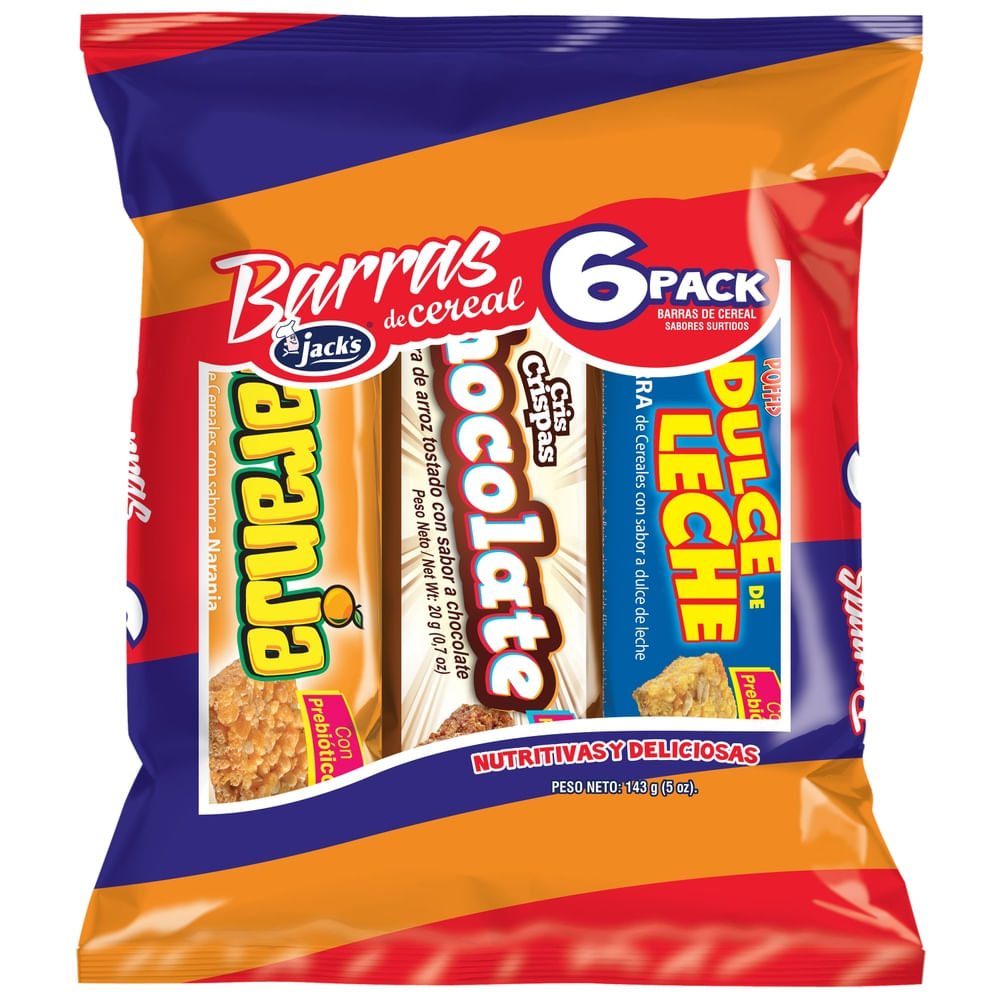 Comprar 6 Pack Barras De Cereal Surtidas Jack´S - 143Gr | Walmart Costa ...