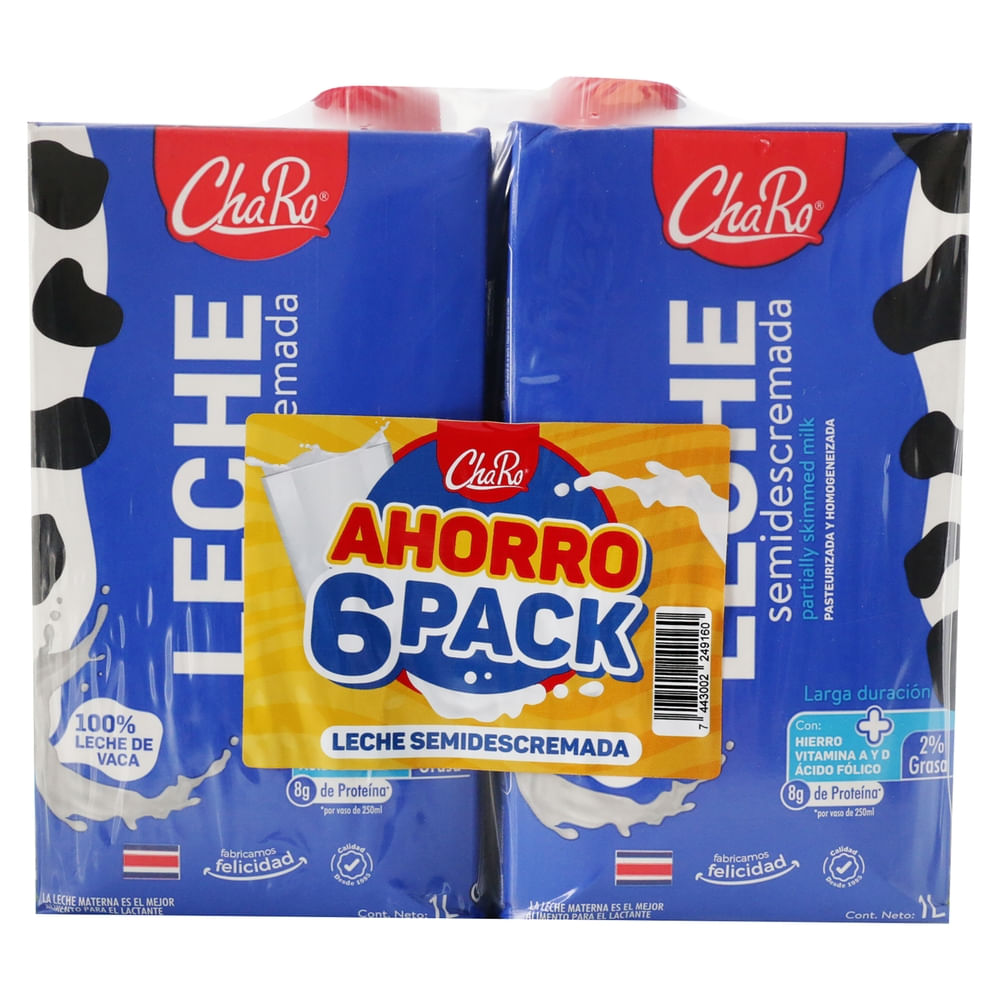 Leche Charo Semi Descre 6pack 6000ml - Walmart | Costa Rica