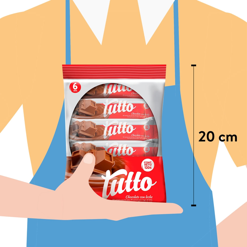 Comprar Chocolate Tutto con leche six pack - 120 g | Walmart Costa Rica ...