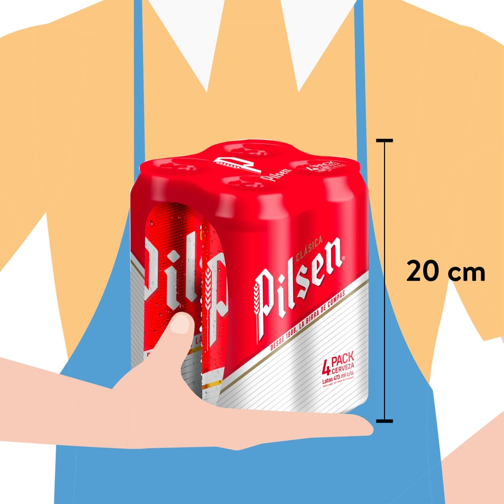 Comprar Cerveza Pilsen Clásica Lata 4Pack - 473 ml c/u | Walmart Costa ...