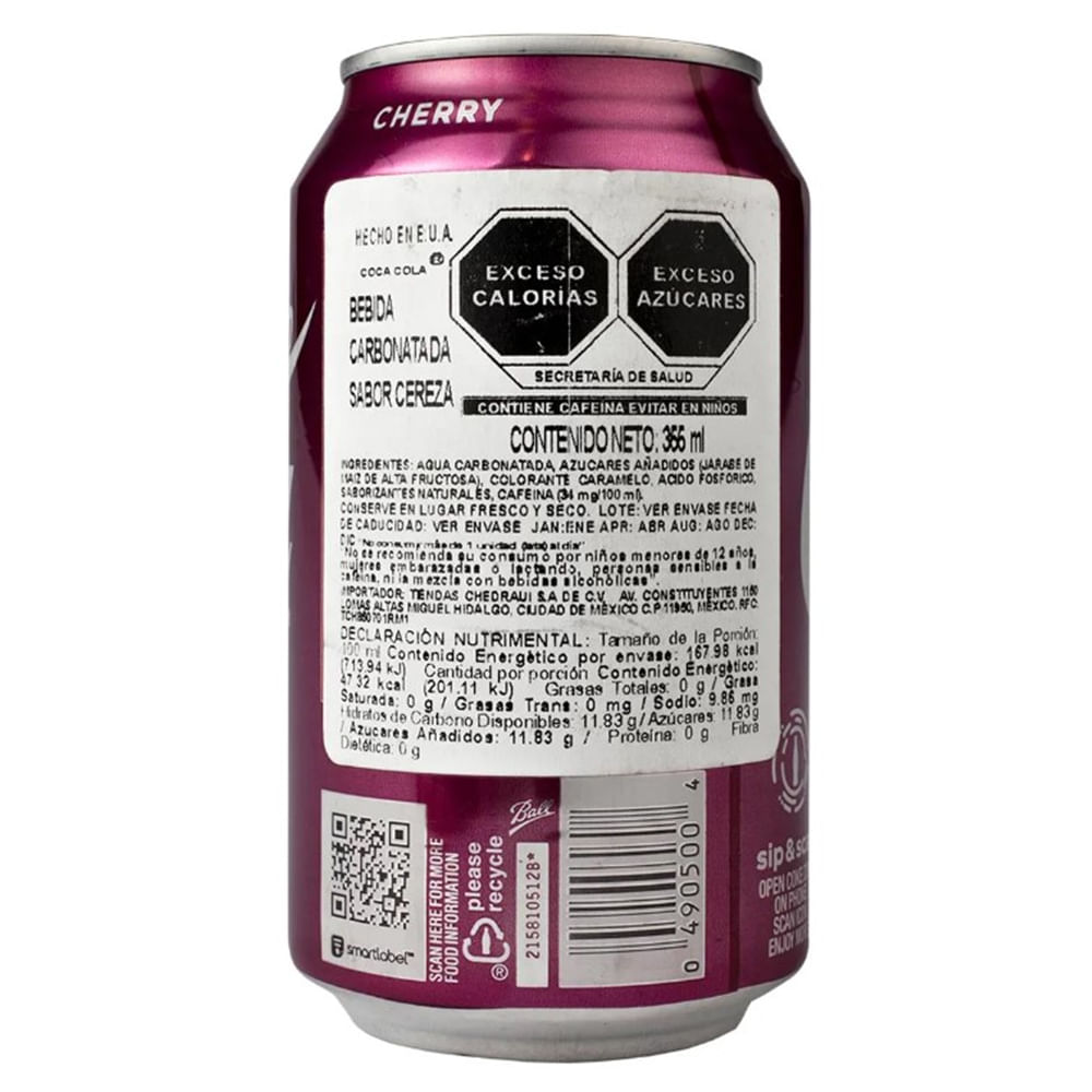 Comprar Coca Cola Sabor Cherry 355ml | Walmart Costa Rica - Walmart ...