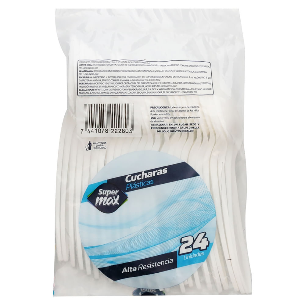 Comprar Cuchara Supermax desechable blanco - 24 uds | Walmart Costa ...