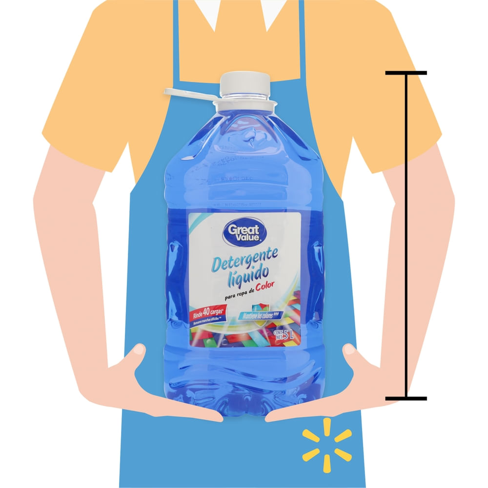 Comprar Detergente Great Value Líquido Ropa De Color - 5 L | Walmart ...