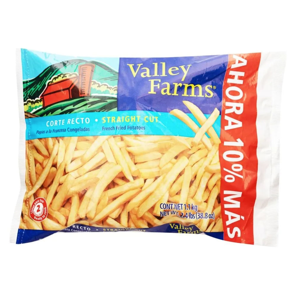 Comprar Papas congeladas Valley Farms corte recto - 1.1 kg | Walmart ...