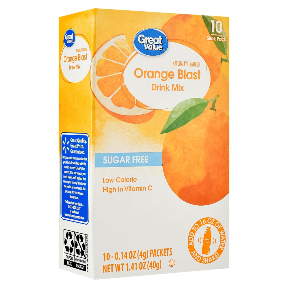 Comprar Bebida en polvo Great Value sabor naranja sin azúcar - 40 g ... Comprar Bebida en polvo Great Value sabor naranja sin azúcar - 40 g ...