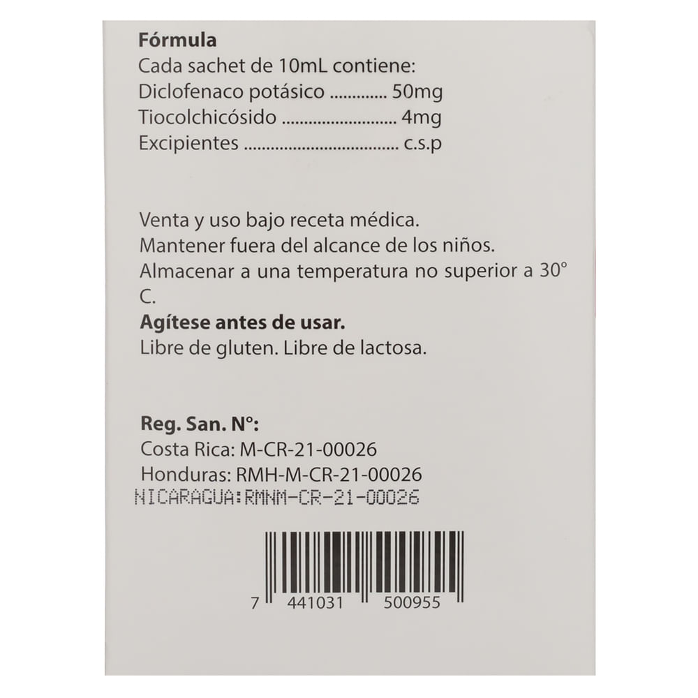 Comprar Tioflex 10 ml Sabor a Banano, Precio indicado por unidad ...