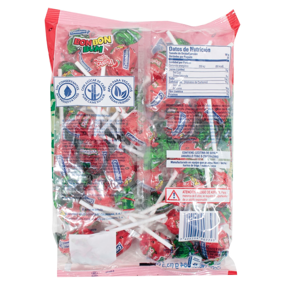 Comprar Paleta Colombin Bon Bon Bum Sandia 384gr | Walmart Costa Rica ...