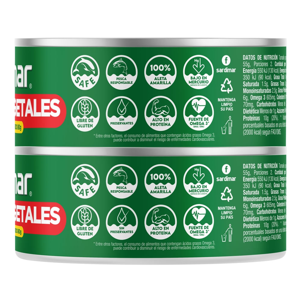 Comprar Atún Sardimar trocitos en aceite y trocitos con vegetales 4 ...