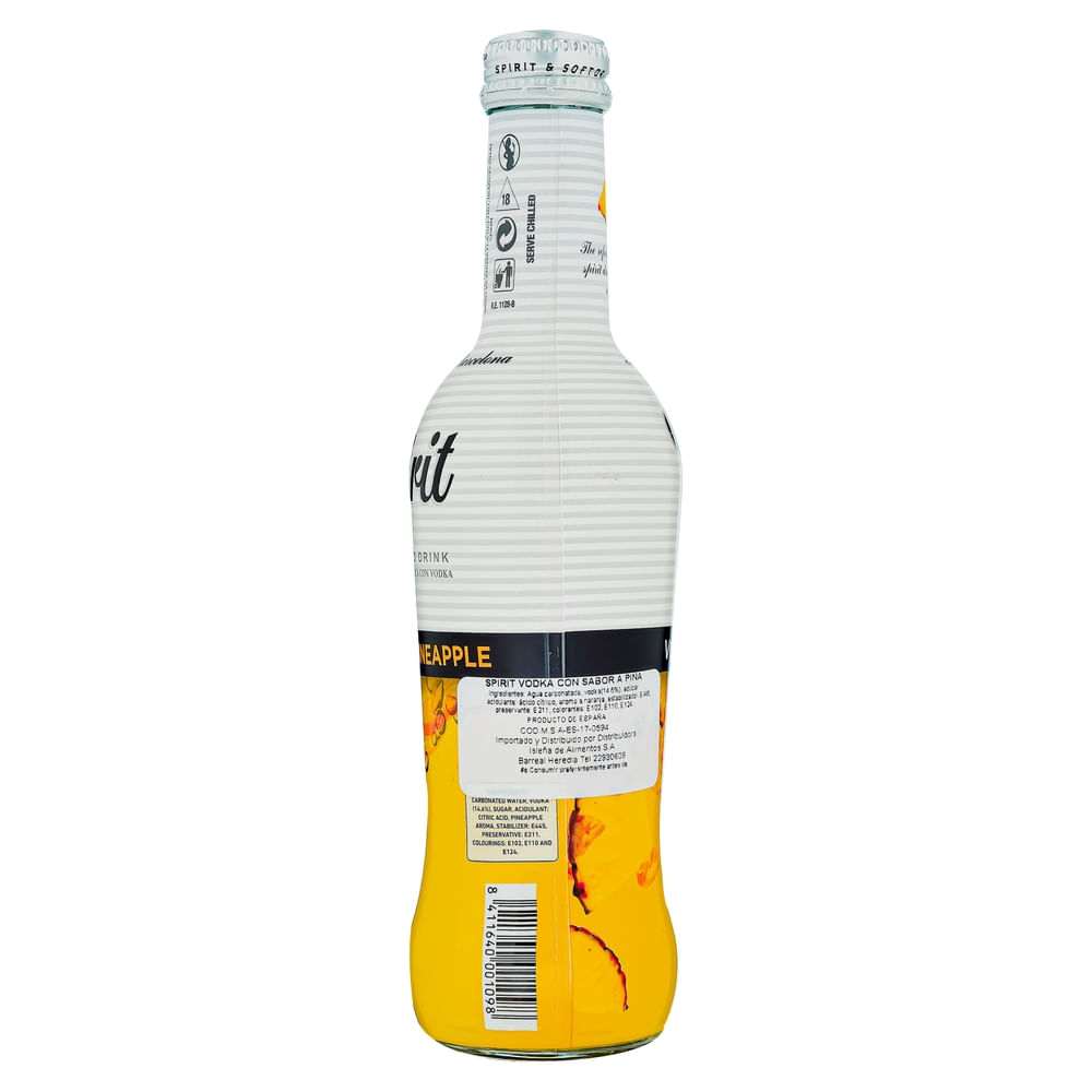 Bebida alcohólica Spirit a base de vodka con piña - 275 ml - Masxmenos ...