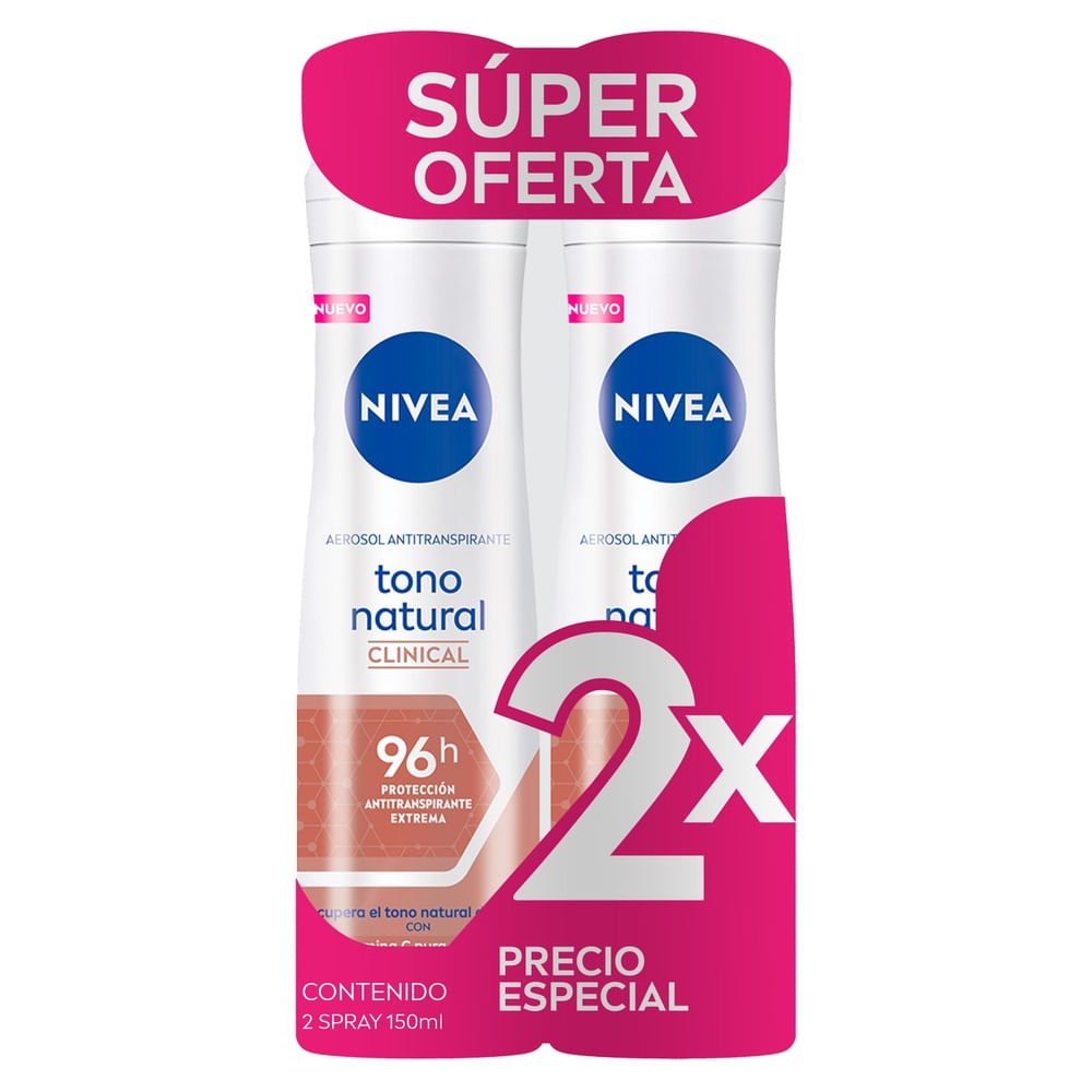 Comprar Desodorante Nivea Spray Clinical 2 Pack - 300 ml | Walmart ...