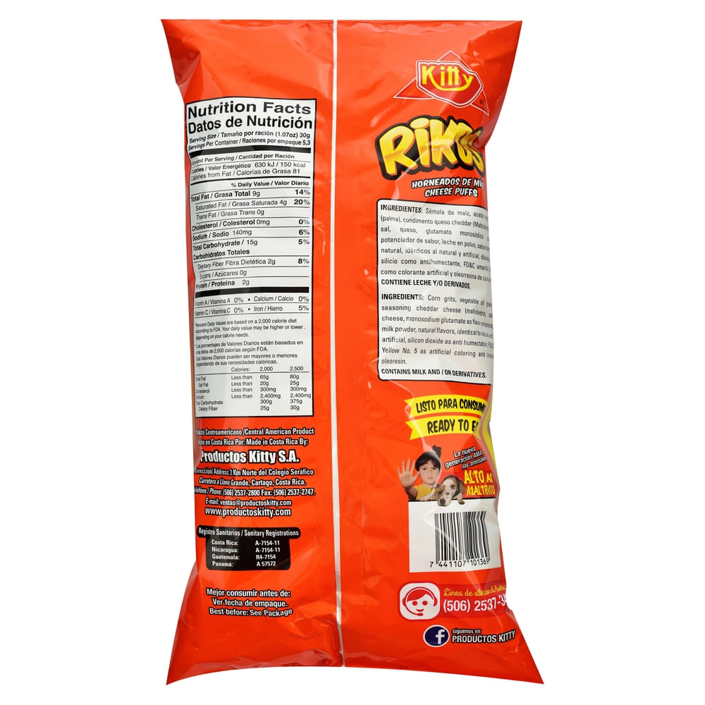 Comprar Rikos Horneados Maíz Kitty - 160 g | Walmart Costa Rica ...