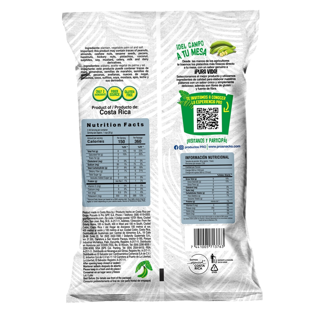 Comprar Snack Pro plátano salado -70.9 g | Walmart Costa Rica - Walmart ...
