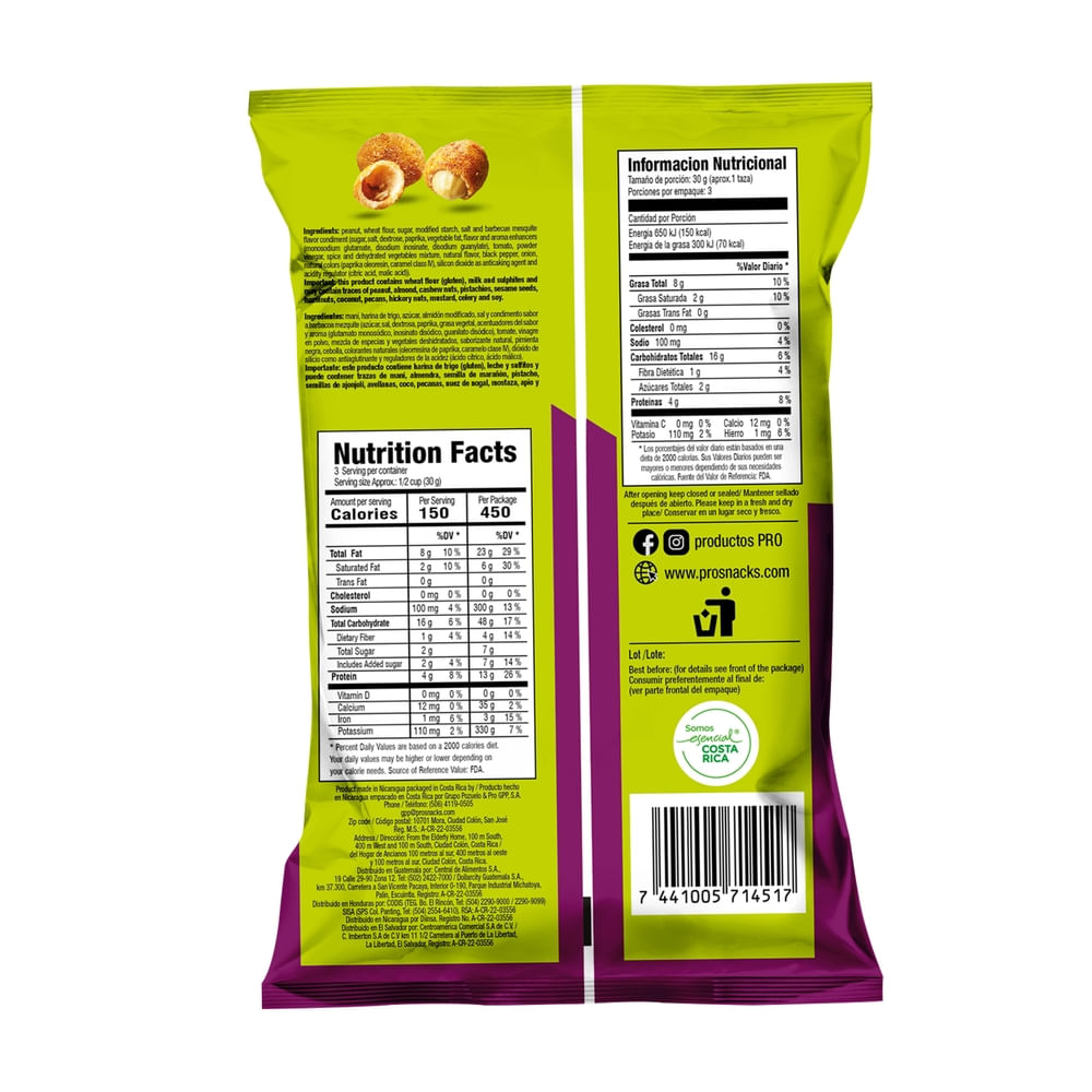 Comprar Snack Pro Dutch crunch BBQ Mezquite -90 g | Walmart Costa Rica ...