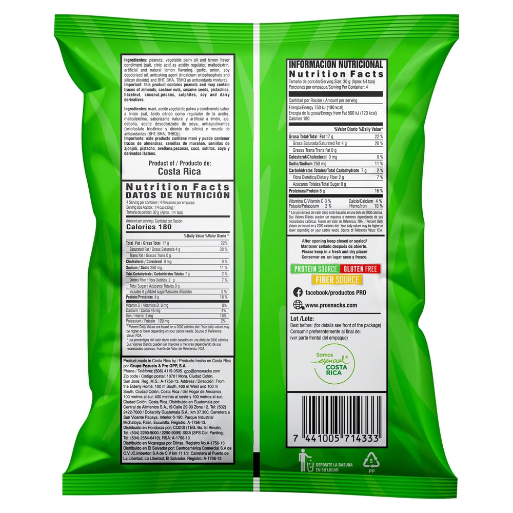 Comprar Maní Pro limón doy pack -120 g | Walmart Costa Rica - Masxmenos ...