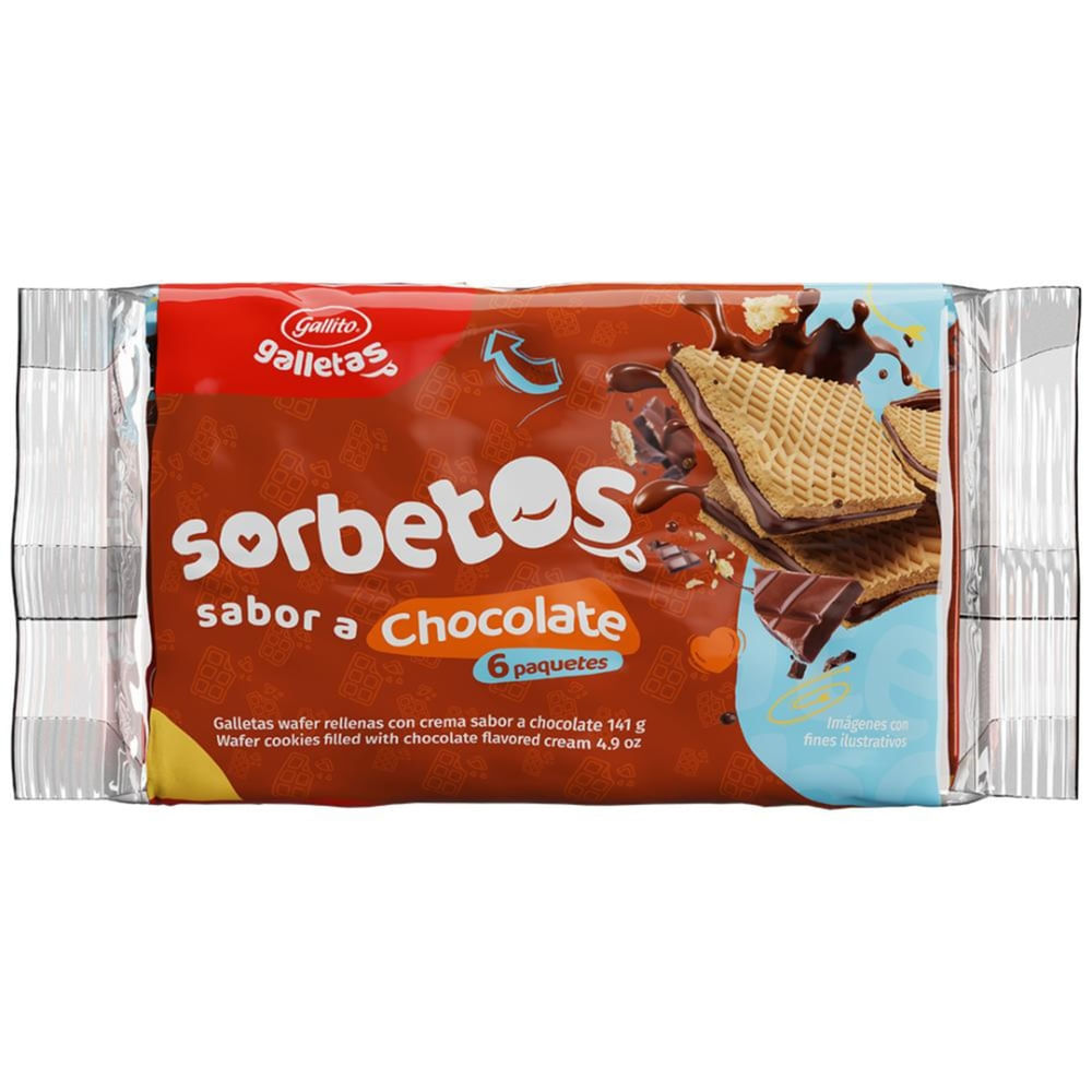 Sorbetos Gallito chocolate 6 uds - 141 g - Masxmenos | Costa Rica