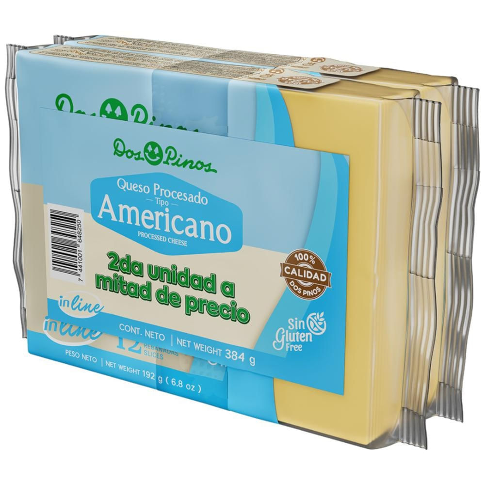 Queso Dos Pinos procesado in line 2 pack - 192 g - Walmart | Compra en ...