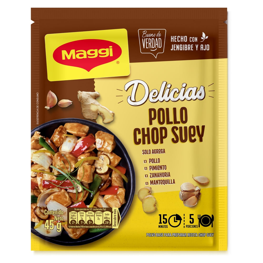 Comprar Sazonador Maggi Delicias De Pollo Chop Suey Sobre - 45g ...