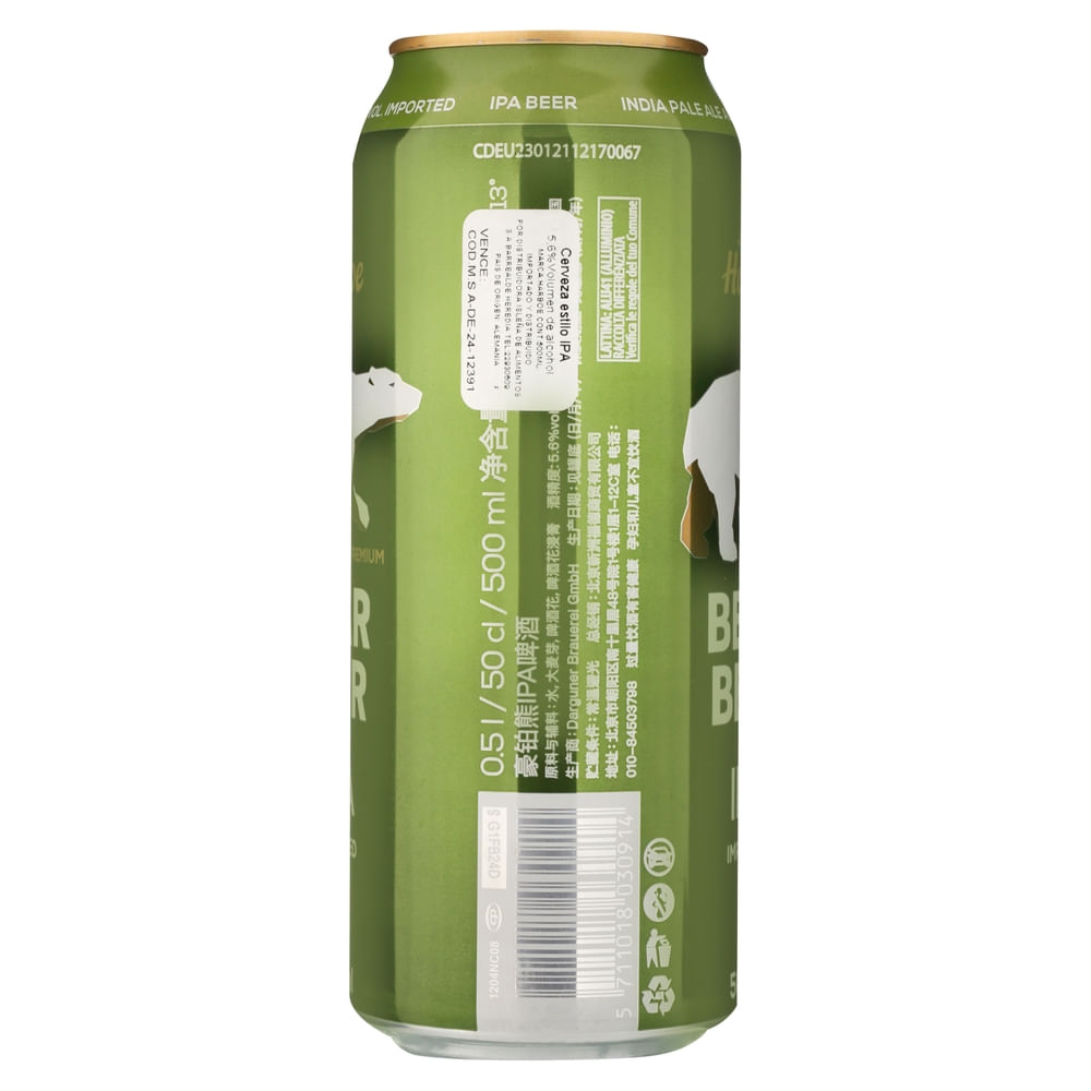 Comprar Cerveza Bear Beer Ipa lata - 500 ml | Walmart Costa Rica ...