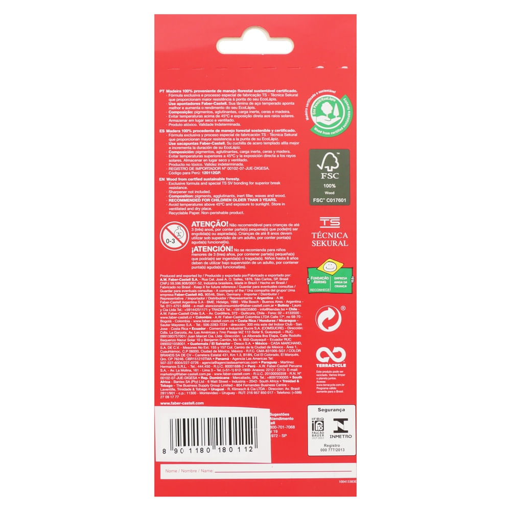 Lapiz Color Faber Hexag Caj 12 Colores - Walmart | Costa Rica