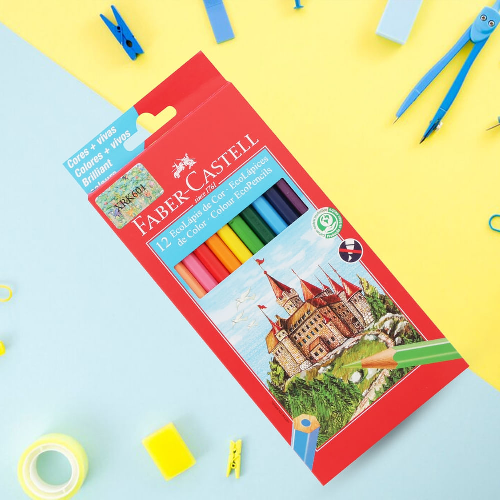 Lapiz Color Faber Hexag Caj 12 Colores - Masxmenos | Costa Rica