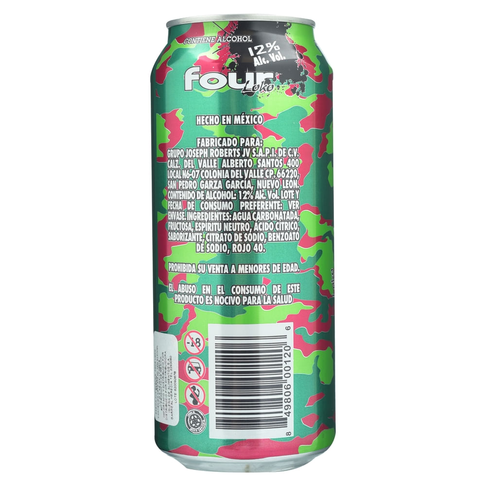 Bebida alcohólica Four Loko sabor sandía - 473 ml - Walmart | Costa Rica