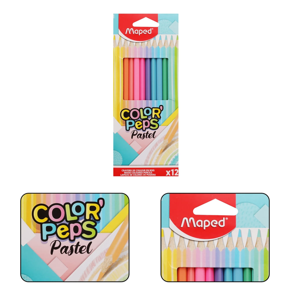 Comprar Lápices de color Maped color peps pastel - 12 uds | Walmart ...
