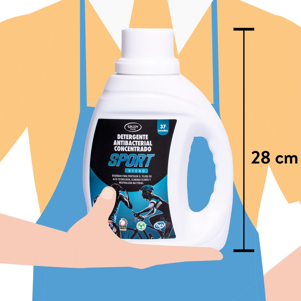 Comprar Detergente líquido Happy Value Deportivo Antibacterial Aroma ...
