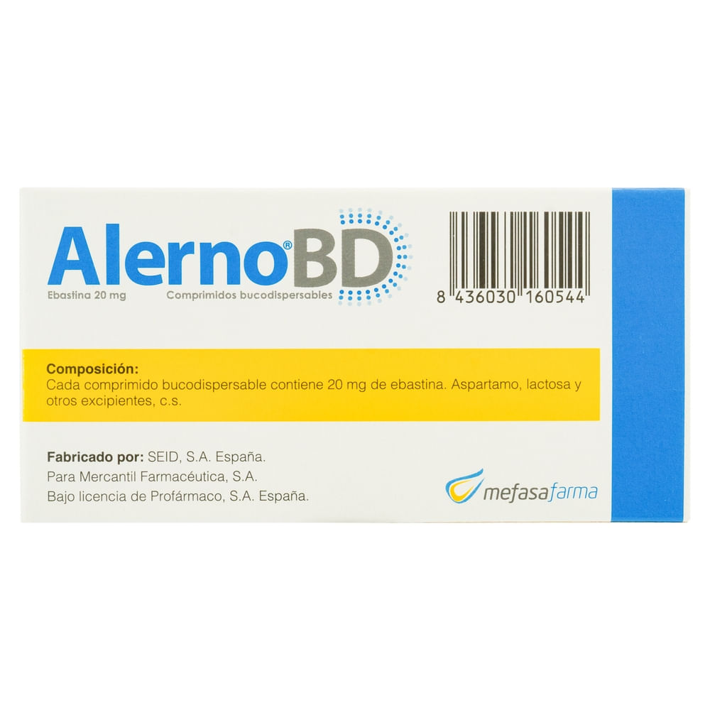 Comprar Alerno Bd 20Mg, Precio indicado por unidad | Walmart Costa Rica ...