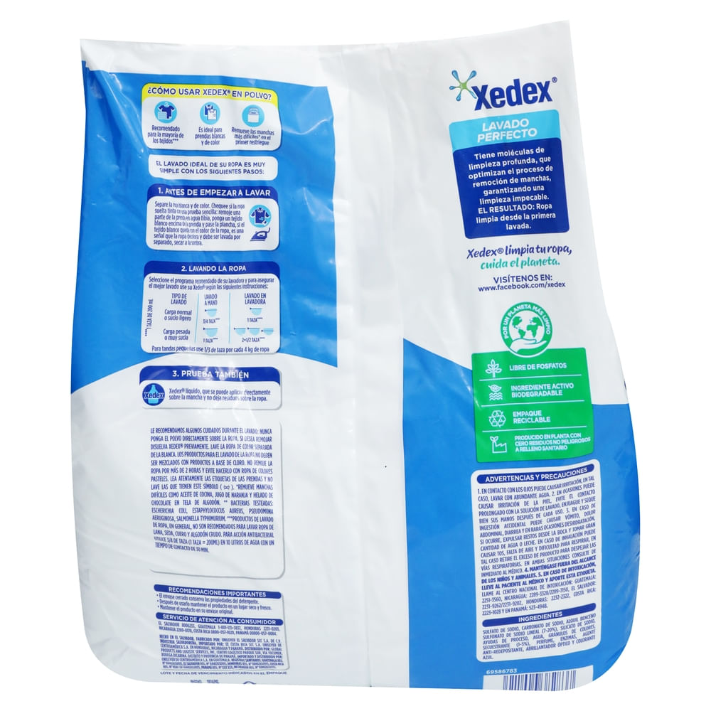 Comprar Detergente en Polvo Xedex Limpieza Activa - 1500 g | Walmart ...