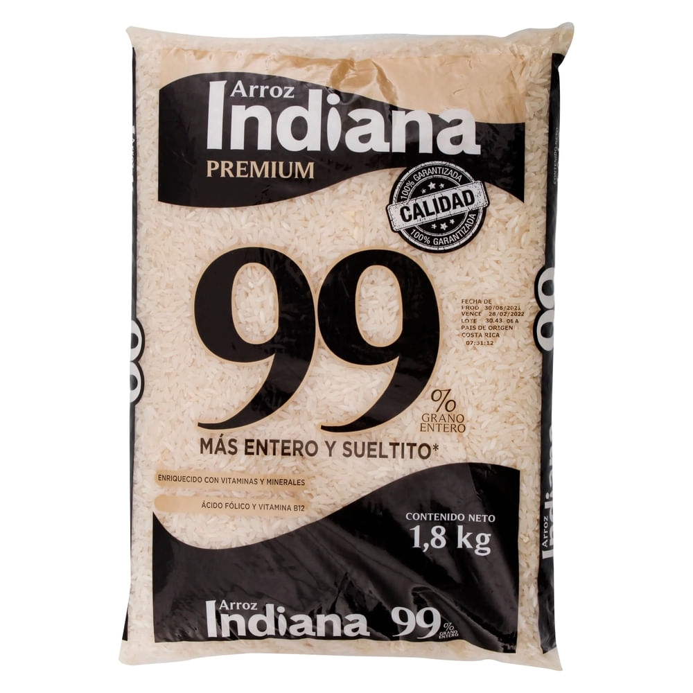 Comprar Arroz Indiana 99% grano entero -1800 g | Walmart Costa Rica ...
