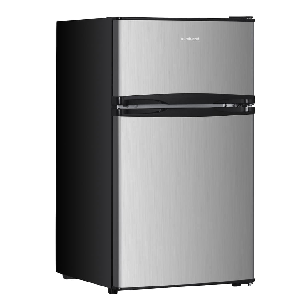 Mini refrigerador tipo mini bar Durabrand gris de acero inoxidable ...