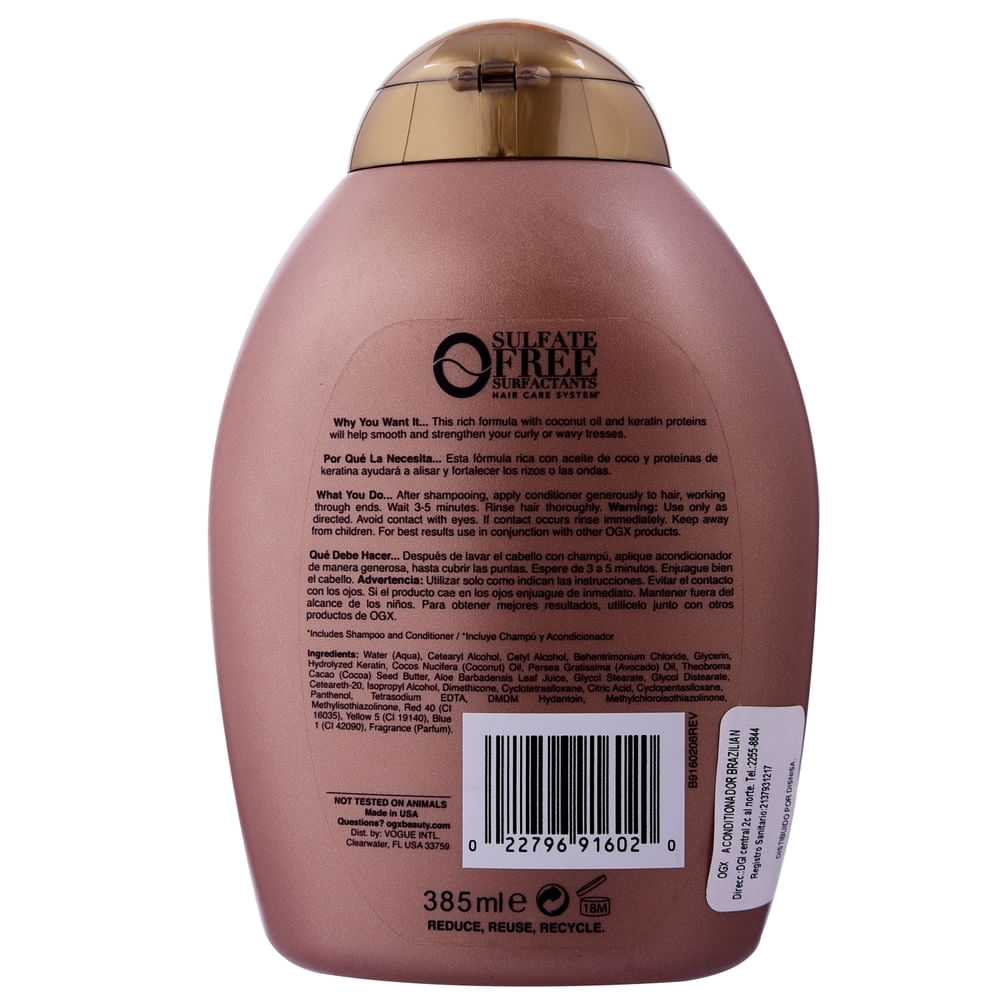Comprar Acondicionador Organix Terap Kerat Brasil Alisa tu Cabello ...