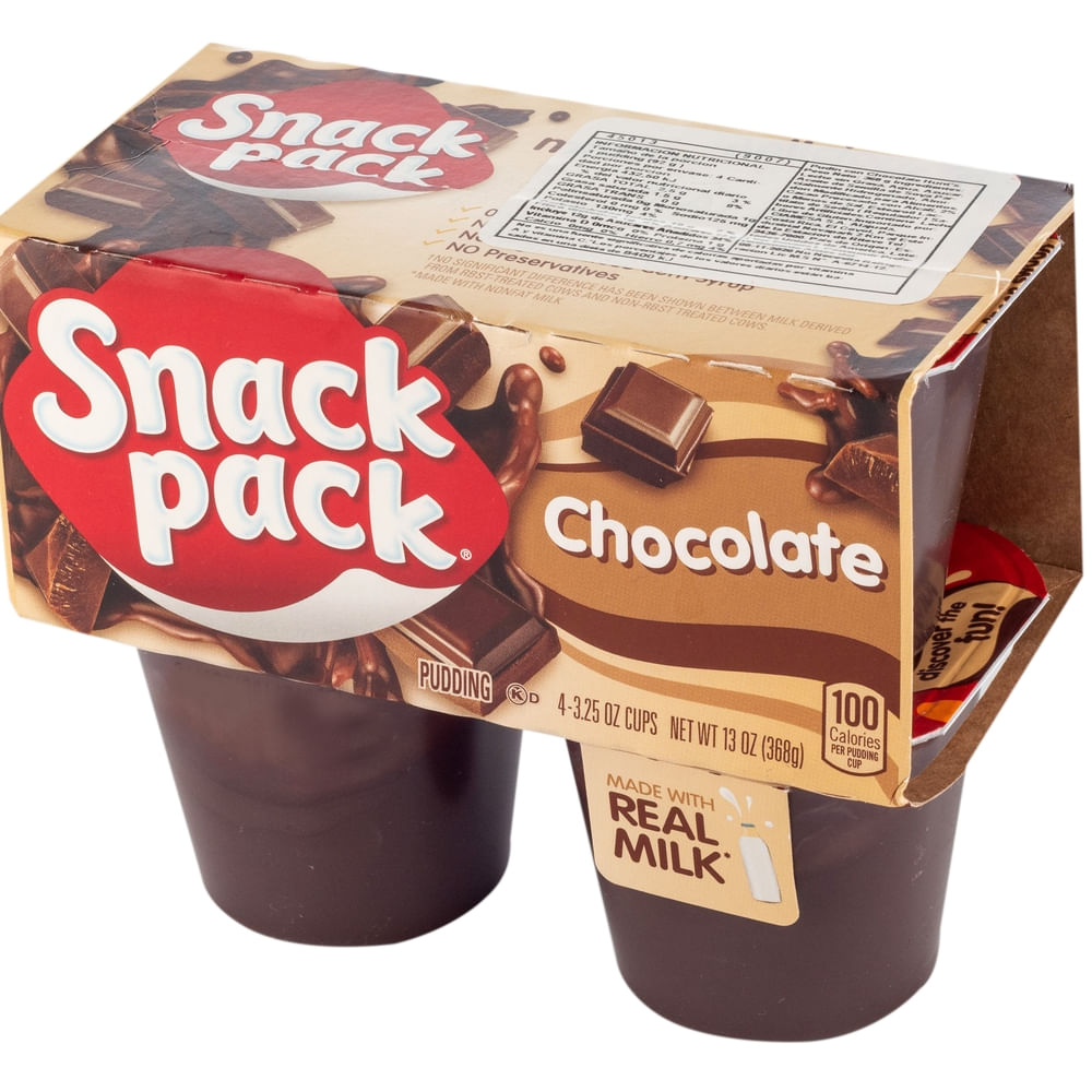 Comprar Pudding de chocolate Snack Pack sin preservantes 4 pack - 368 g ...