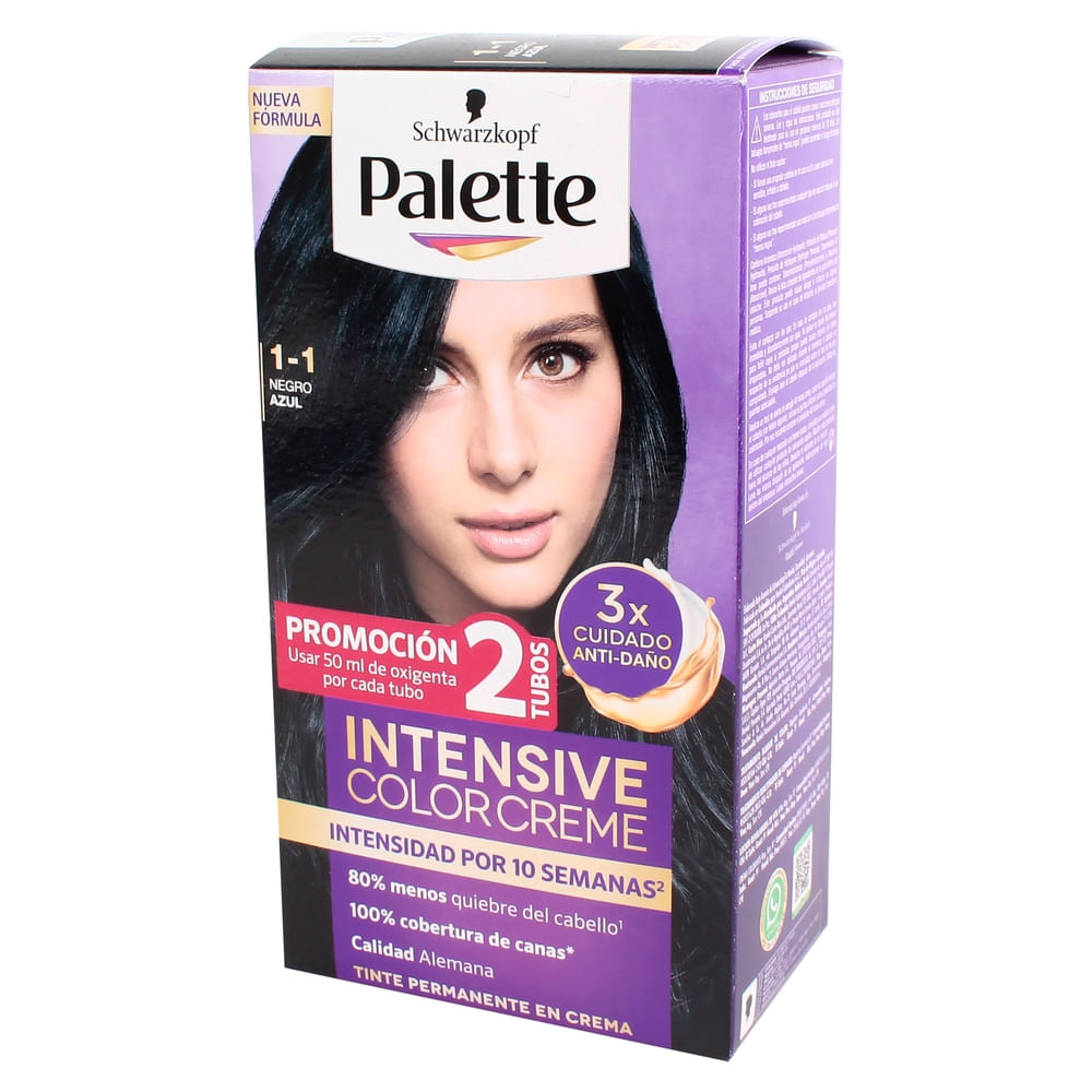 Comprar Tinte Palette Color Creme 1.1 Negro Azul - 50 ml | Walmart ...