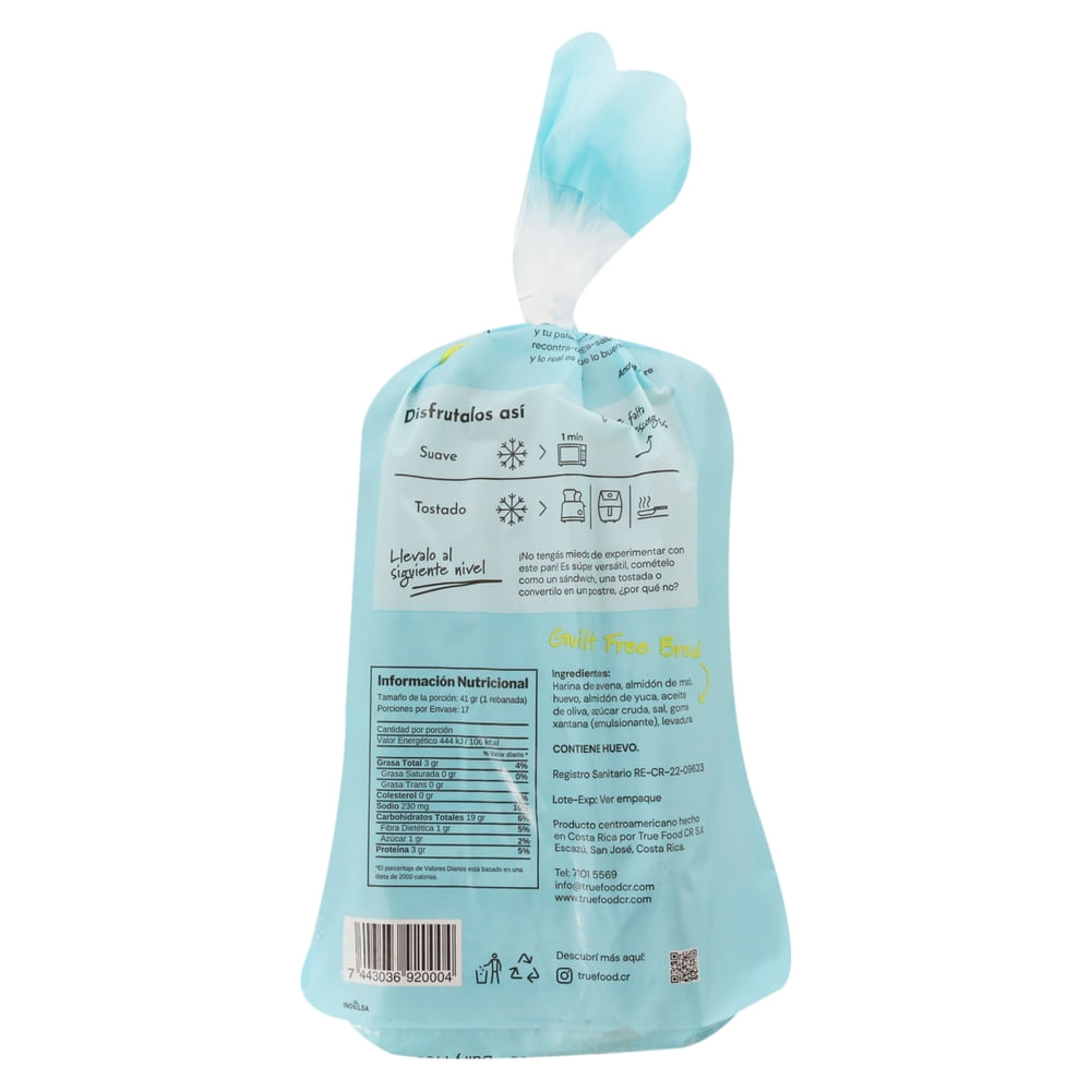 Comprar Pan Blanco Gluten Free True Food - 740 g | Walmart Costa Rica ...