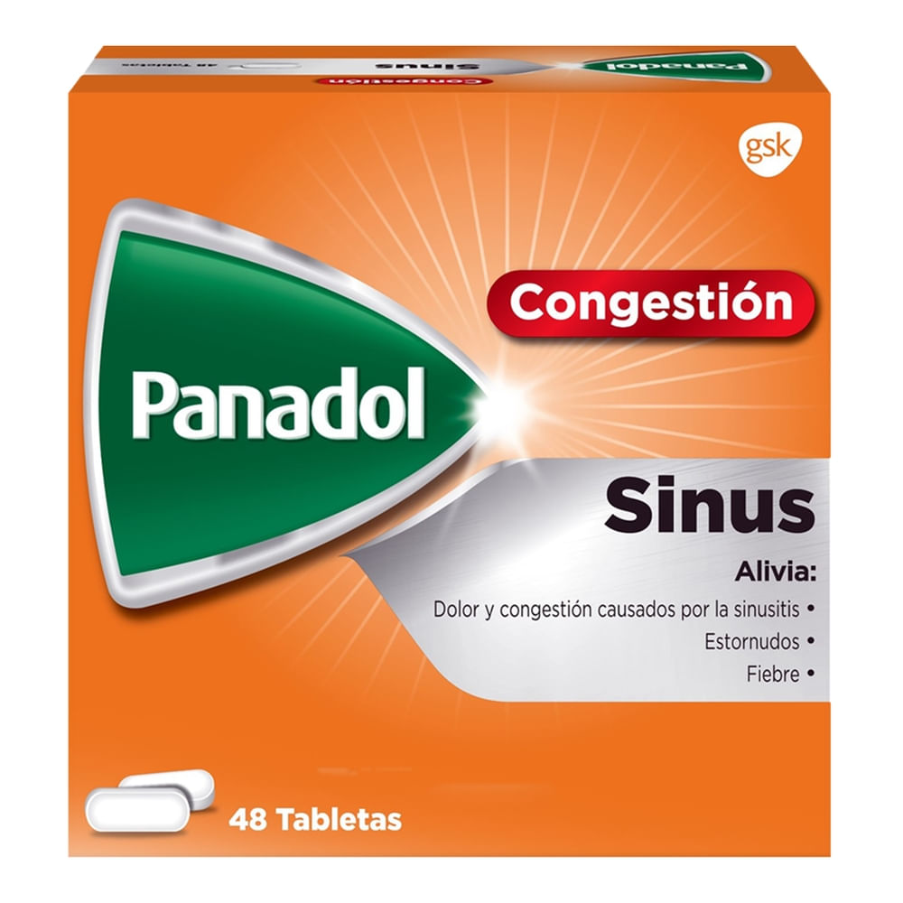 Comprar Antigripal, Panadol Congestión Sinus, Caja 48 Tabletas - Precio ...