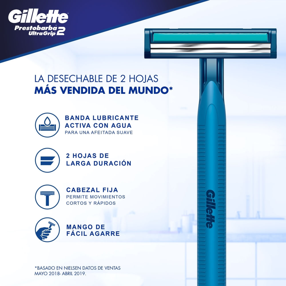 Comprar Rasuradoras Desechables Gillette Prestobarba UltraGrip2 2 ...