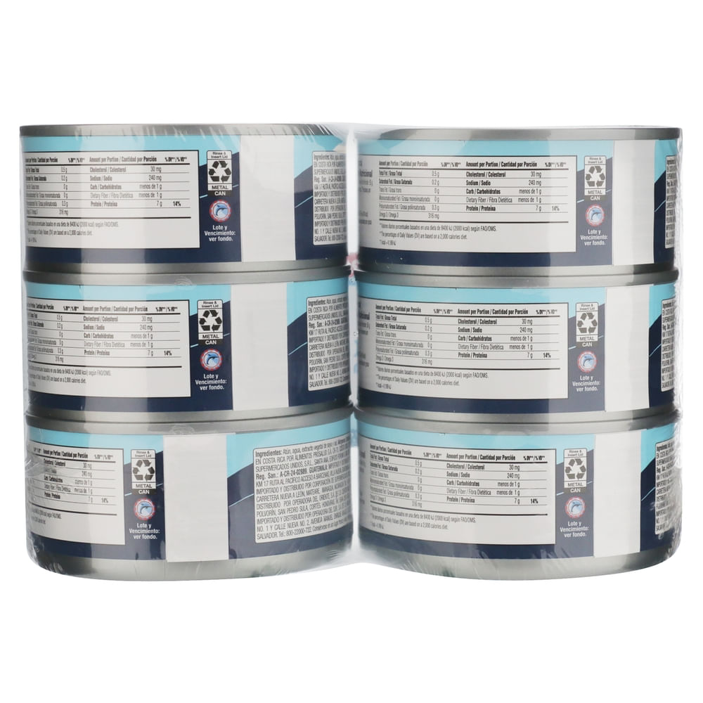 Comprar Atún Great Value en Trozos en Agua 6 pack - 1020 g | Walmart Costa Rica - Masxmenos ...