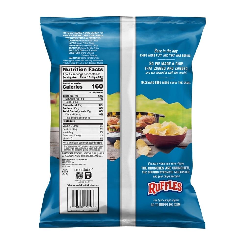 Comprar Papa Ruffles Tostada Original - 184.20gr | Walmart Costa Rica