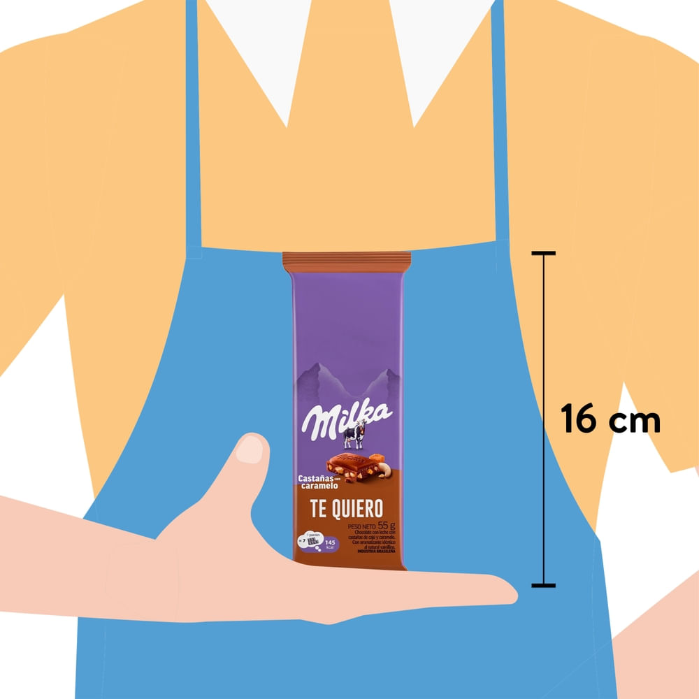 Comprar Chocolate Milka relleno de castañas con caramelo - 55 g ...