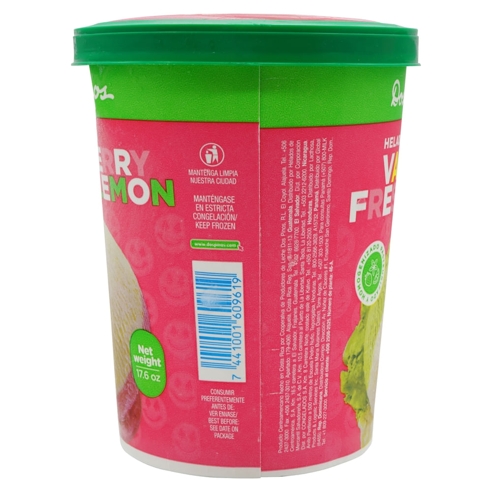 Comprar Helado Dos Pinos de Vainilla Fresa Limón - 499 g | Walmart ...