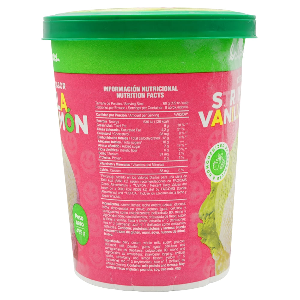 Comprar Helado Dos Pinos de Vainilla Fresa Limón - 499 g | Walmart ...