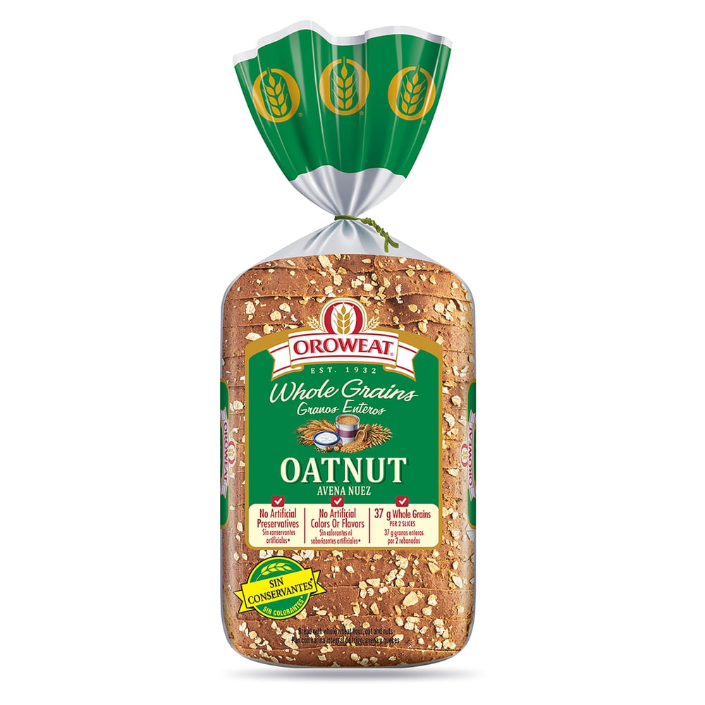 Comprar Pan Oroweat Cuadrado Grano Entero de Avena y Nuez - 680 g ...